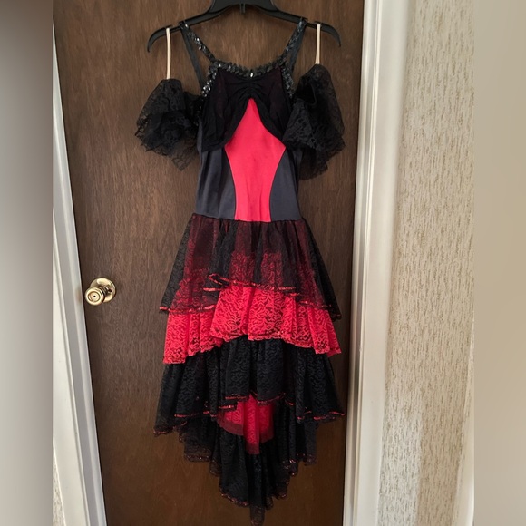 Cicci | Other | Cicci Dance Costume Adult Size M Redblack Carmen Style ...